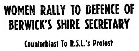 Victorias Past Rescued And Retold Miss Beatrice Thomas Berwick Shire Secretary