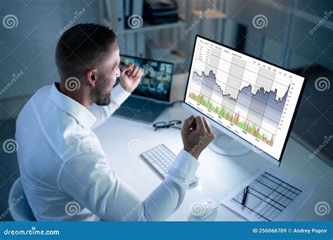Successful Stock Market Trader Looking At Graphs Stock Image Image Of