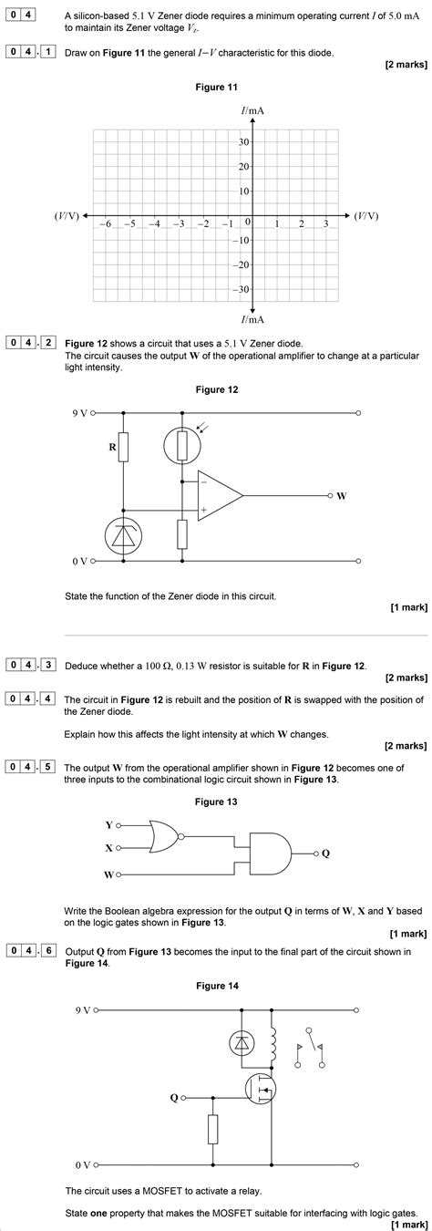 A Level Aqa Physics Current Voltage Characteristics A Silicon Based 5 1 V Zener Diod