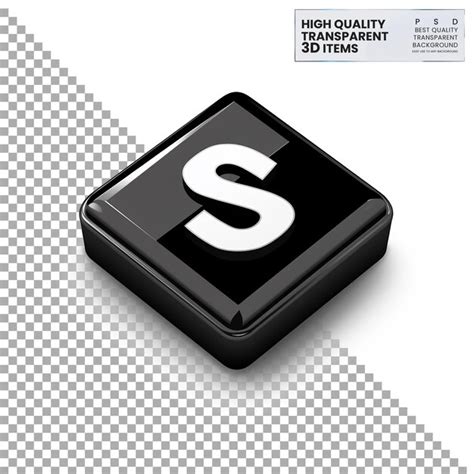 Premium PSD Keyboard Button Symbol A PNG On Transparent Background