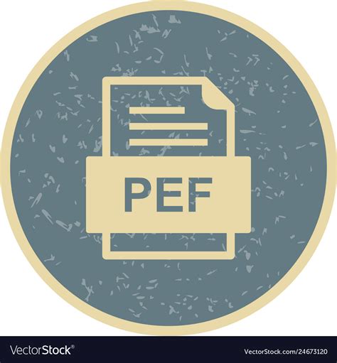 Pef File Document Icon Royalty Free Vector Image