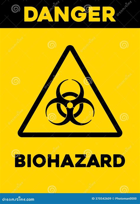 Biohazard Warning Toxic Sign Danger Risk Of Radioactivity Royalty