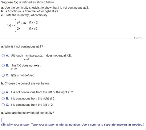 solved suppose f x ﻿is defined as shown below a ﻿use the