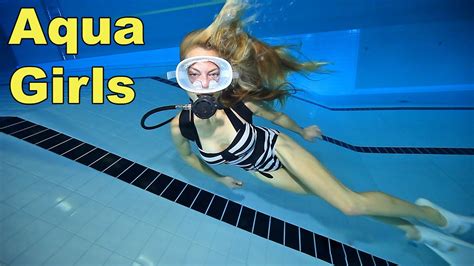 Scuba Girl Striped Swimsuit Youtube