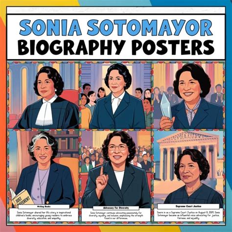 Sonia Sotomayor Biography Posters Womens History And Hispanic Heritage