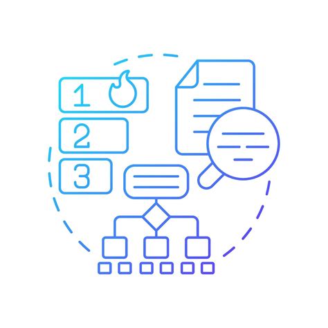 Recursive Chunking Blue Gradient Concept Icon Dividing Data Into Smear Segments Maintaining