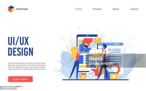 Ui Ux 디자인 앱 생성 벡터 일러스트 만화 평면 작은 사람 제작자 팀 구성 모바일 응용 프로그램 와이어 프레임 개발과