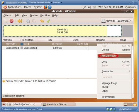 покопался я тут Изменение размера системного раздела в Ubuntu Linux
