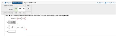 Solved Find T N And B For The Curve At The Chegg