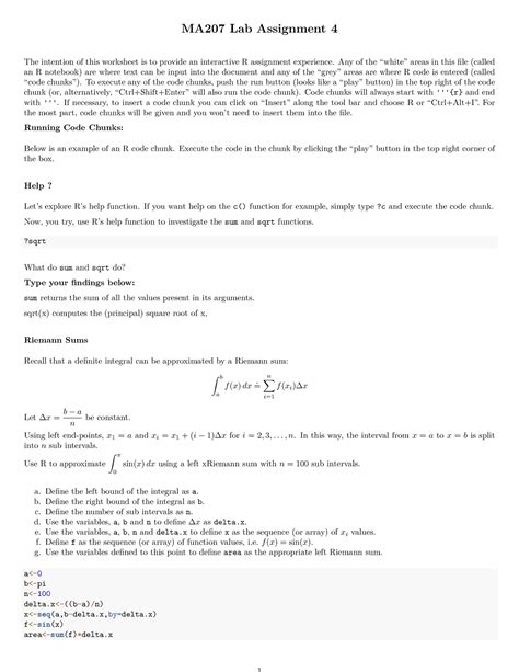 assignment prep lecutre notes ma207 lab assignment 4 the intention
