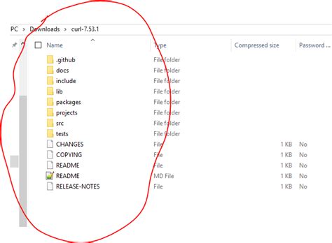 Curl Installation In Windows Unzip Package Missing Exe File Stack