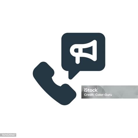 아이콘을 호출합니다 웹 사이트 디자인 및 모바일 앱 개발 인쇄를 위한 글림프 호출 아이콘 흰색 배경에 격리 된 채워진 광고 컬렉션에서 아이콘을 호출합니다 고객에 대한 스톡