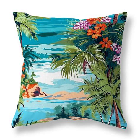 Amrita Sen Oceanic Opulence Indooroutdoor Reversible Throw Pillow