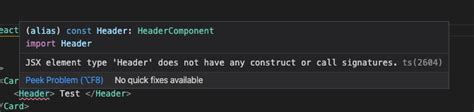 Reactjs Ts2604 Jsx Element Type Header Does Not Have Any Construct Or Call Signature