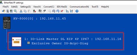 Keyence Using Ifm Al1320 To Configure A Ethernetip Network