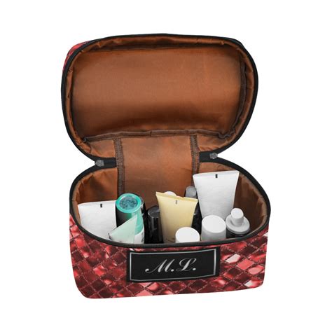 Monogram Ruby Red Sparkle Cosmetic Bag Large Model ID D