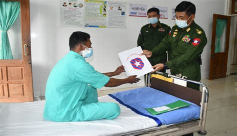 တပ်မတော်ဆေးရုံများ၌ တက်ရောက်ဆေးကုသမှုခံယူနေသူများအား သွားရောက် ကြည့်ရှုအားပေး Myawady Webportal