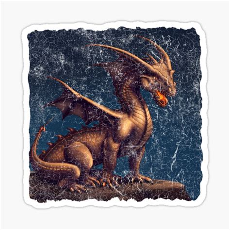Retro Dragon Sticker For Sale By Vladocar Redbubble