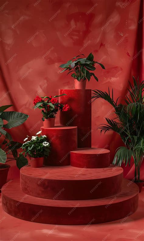 Stained Fiberglass Product Stand With Smooth Texture Three Tier Pod