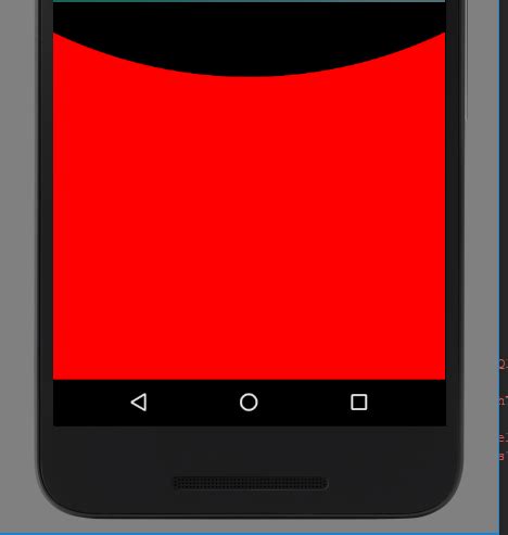 Android Create Half Circle Background Drawable With Transparent Stack Overflow