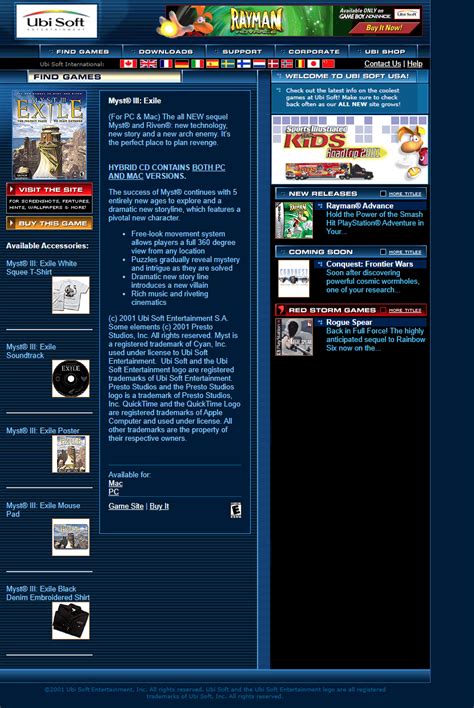 Ubisoft In 2001 Web Design Museum