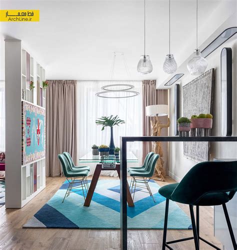 دکوراسیون داخلی خانه با رنگ های شاد خط معمار معماری طراحی داخلی