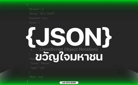 json รูปแบบการแลกเปลี่ยนข้อมูลผ่านคอมพิวเตอร์ ecu shop labs