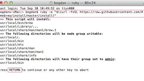 Install Homebrew Brew On Mac OS X Softpedia
