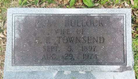 Ruby Bullock Townsend 1897 1974 Mémorial Find A Grave