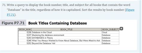 solved 69 write a query to display the book number title