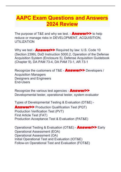 Aapc Exam Questions And Answers 2024 Review Aapc Stuvia Us