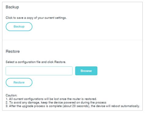 How Do I Backup And Restore The Configuration File On Tl Wr820n Tp Link