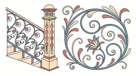 Ornate Architectural Column Base Design Element Vector Design