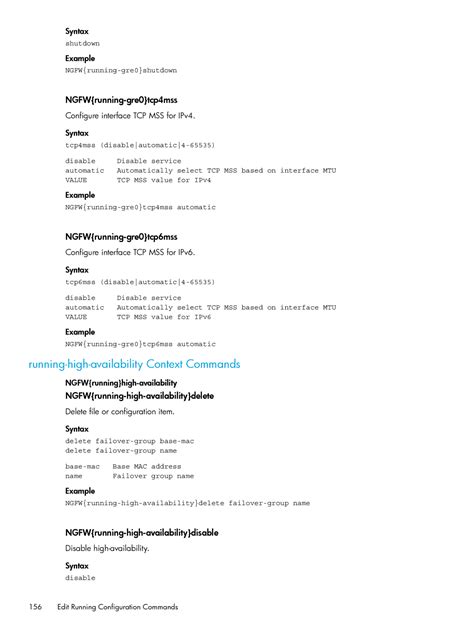 Ngfwrunning Gre0tcp4mss Hp Tippingpoint Next Generation Firewall