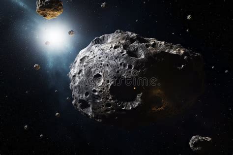 Asteroid In Outer Space Generative Ai Stock Image Image Of Universe