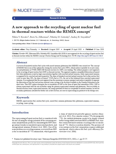 A New Approach To The Recycling Of Spent Nuclear Fuel In Thermal