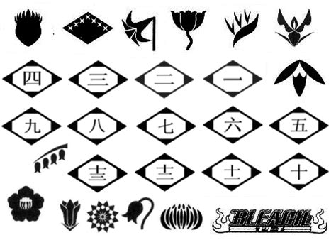 Gotei 13 Symbols And Numbers Brushes Set