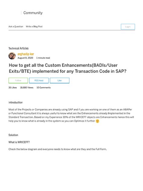 How To Get All The Custom Enhancement Implemented For Any T Code In Sap Pdf