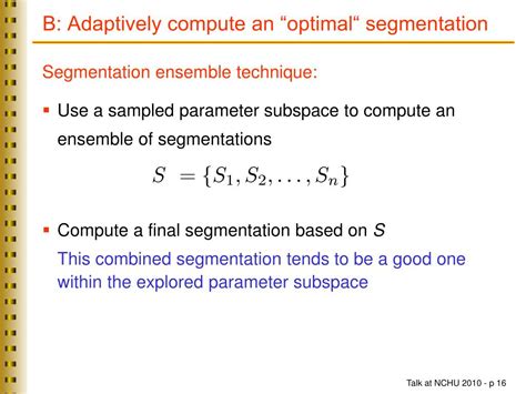 Ppt Exploring The Parameter Space Of Image Segmentation Algorithms Powerpoint Presentation