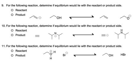 Solved For The Following Reaction Determine If Equilibrium
