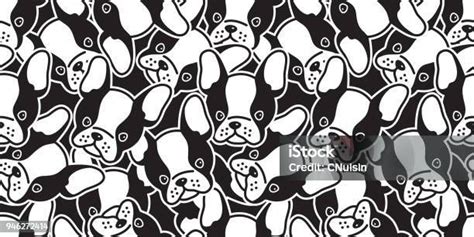 개 완벽 한 패턴 프랑스 불독 나란히 머리 벡터 절연된 배경 벽지 반복 만화 강아지 뼈다귀에 대한 스톡 벡터 아트 및 기타 이미지 강아지 뼈다귀 강아지 개 강아지