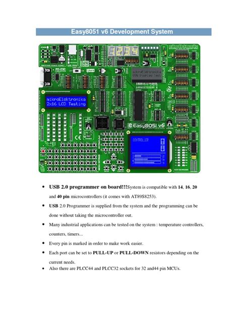 An Introduction To The Easy8051 V6 Development System A Full Featured