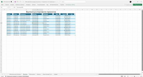 Документ Реєстр матеріалів портфеля проектів у Ms Excel Oberemokandco