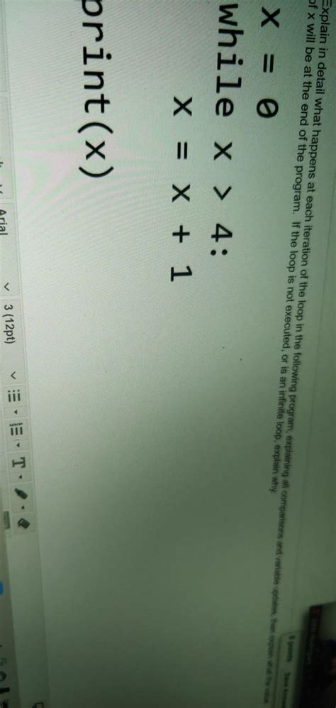 solved explain in detail what happens at each iteration of