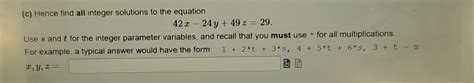 Solved C ﻿hence Find All Integer Solutions To The
