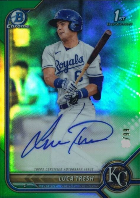 Mlb Future Watch Luca Tresh Baseball Cards Kansas City Royals