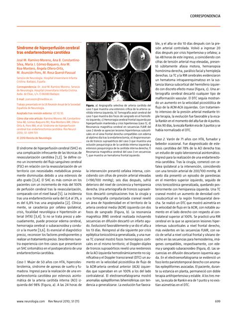 Pdf Cerebral Hyperperfusion Syndrome Following A Carotid Endarterectomy Pdf Cerebral Hyperperfusion Syndrome Following A Carotid Endarterectomy