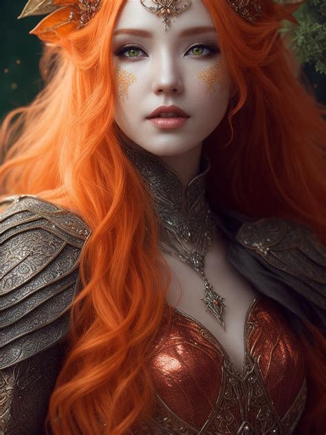 Orange Hair Beatiful Elf Queen In 2 By Arrojado On Deviantart