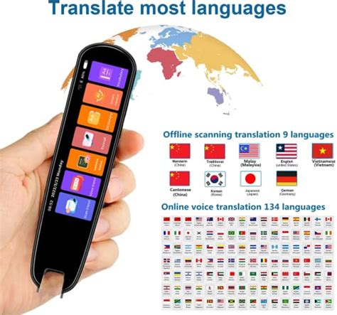 Translation Pen Scan Reader Pen Text to Speech Device Language Translator Device Support 134 ...