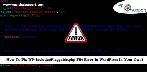 How To Fix WP Includes Pluggable Php File Error In WordPress On Your Own Best Of 2023
